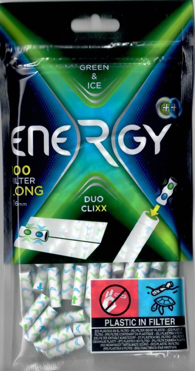 Energy Duo Clixx Filter Green Ice 100Stk, 2,90